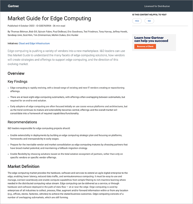 Gartner Market Guide for Edge Computing