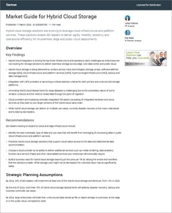 Gartner Market Guide for Hybrid Cloud Storage Report